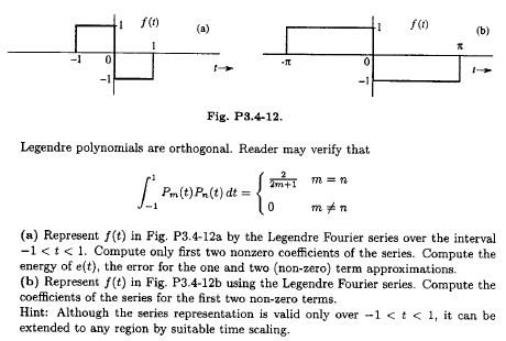 Solved 3.4-12: A set of Legendre polyn Pn(t), (m 0,1,2, 3, | Chegg.com