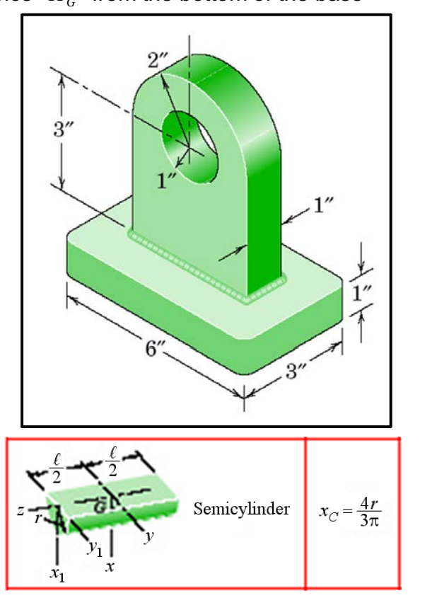 Solved a small bracket casting consists of a rectangular | Chegg.com