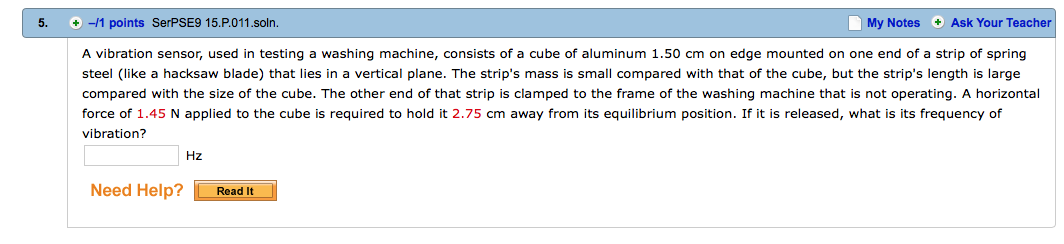 Solved A vibration sensor, used in testing a washing | Chegg.com