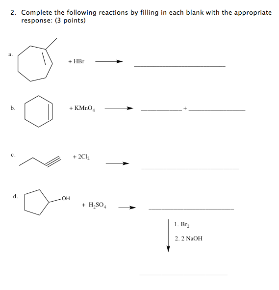 Solved 1. Using IUPAC rules name the following organic | Chegg.com