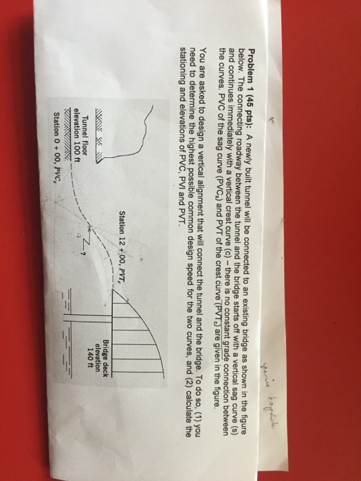 Solved Problem 1 (45 pts): A newly built tunnel will be | Chegg.com