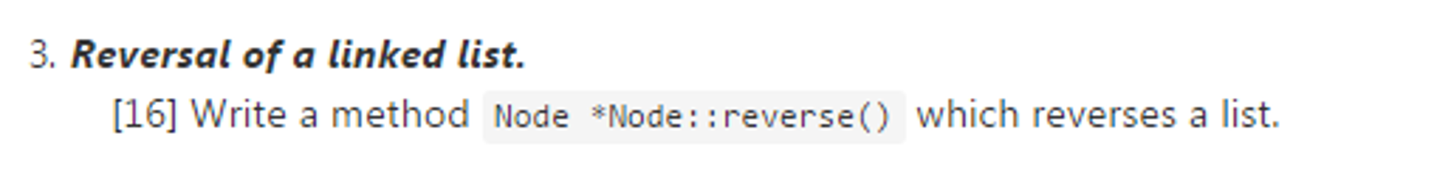 Solved Reverse of a linked list. Write a method Node | Chegg.com