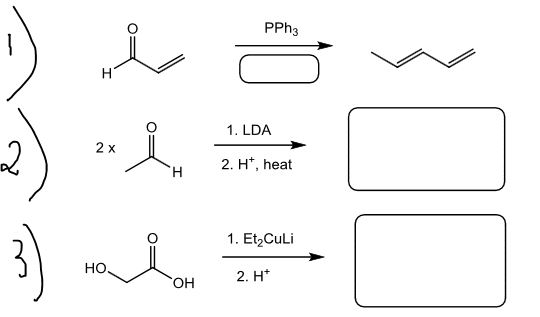 Solved PPh3 1. LDA 2 X 2. H, heat 1. Et2CuLi HO 2. H OH | Chegg.com