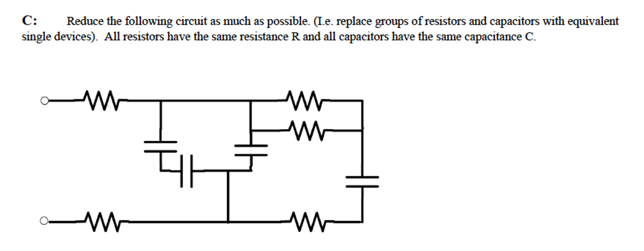 Solved Reduce the following circuit as much as possible. | Chegg.com