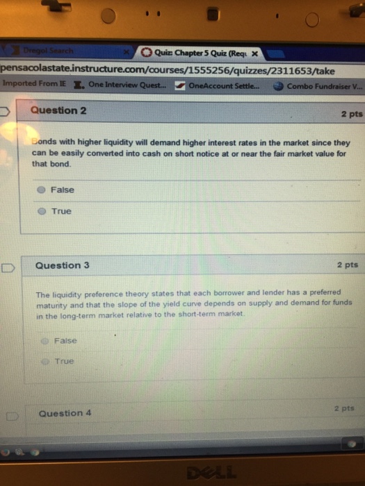 Solved Bonds with higher liquidity will demand higher | Chegg.com
