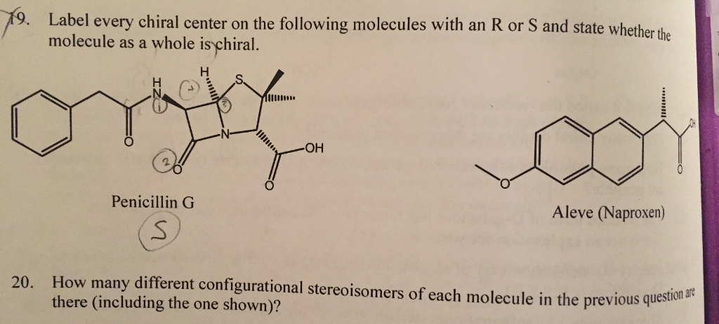 Solved Label every chiral center on the following molecules | Chegg.com