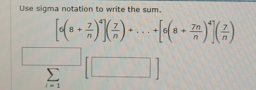 Solved Use sigma notation to write the sum. 4 4 7 018+ | Chegg.com