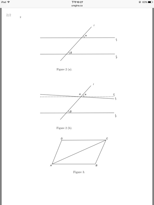 Solved Pad F 1/2 FA 10:27 63% uregina.ca University of | Chegg.com