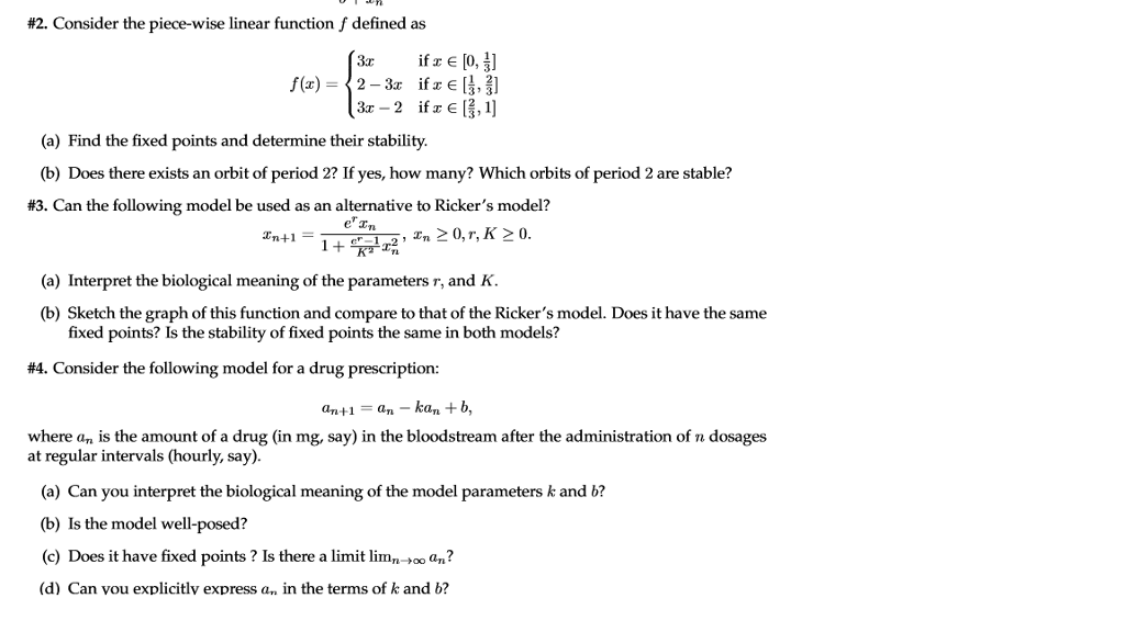 Solved Can you do 2 (b) please. This is from a mathematical | Chegg.com