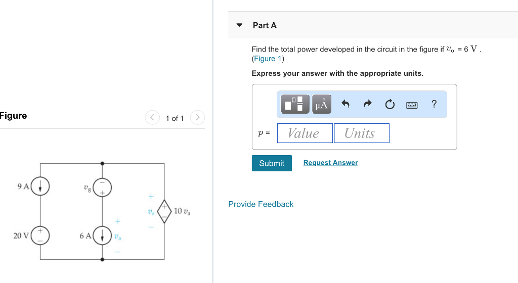 Solved Part A Find the total power developed in the | Chegg.com