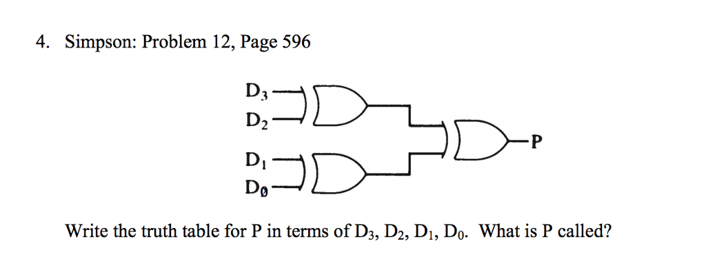 Solved 4. Simpson: Problem 12, Page 596 D3, Write the truth | Chegg.com
