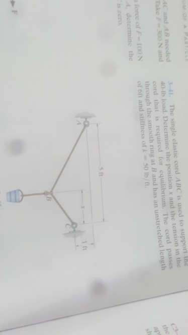 Solved C and AB nceded1 The single elastic cord ABC is used | Chegg.com