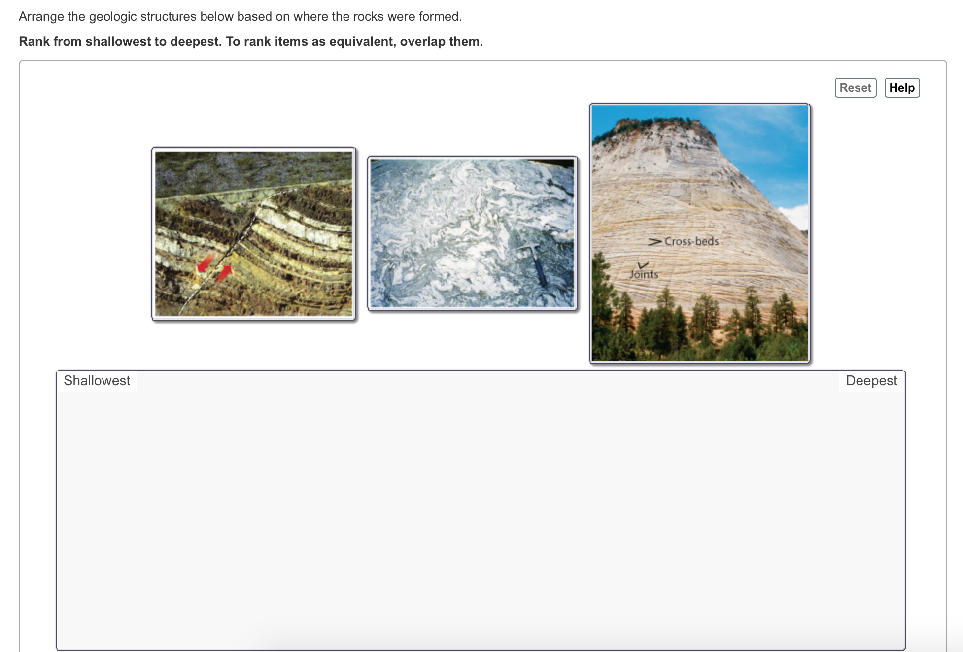 Solved Arrange the geologic structures below based on | Chegg.com