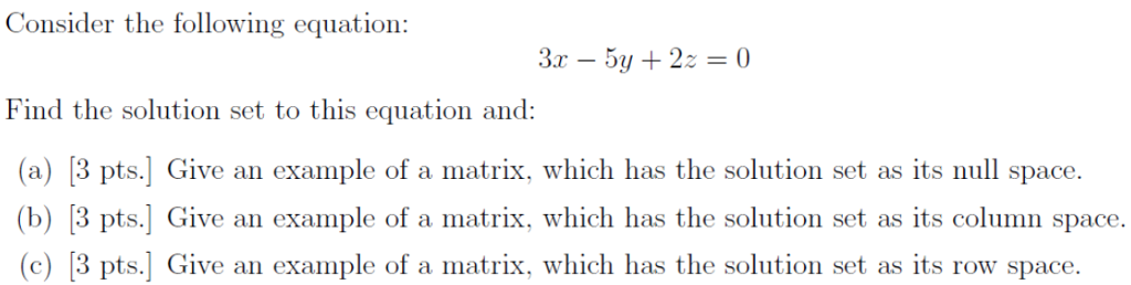 Solved Consider the following equation Find the solution set | Chegg.com