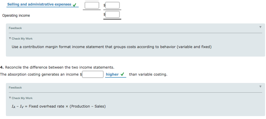 Solved Absorption and Variable Costing with Over- and | Chegg.com