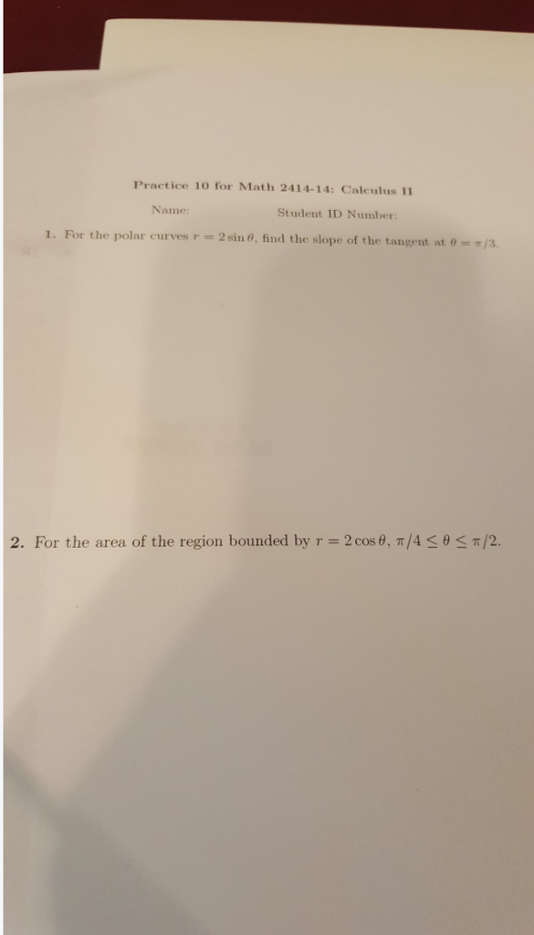 Solved For the polar curves r = 2sin theta, find the slope | Chegg.com