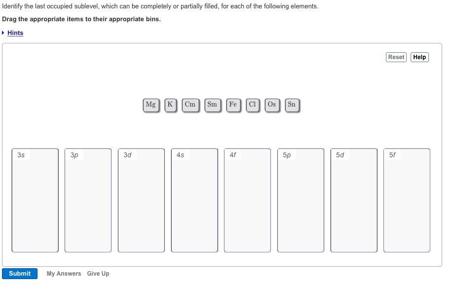 Solved Identify the last occupied sublevel, which can be | Chegg.com