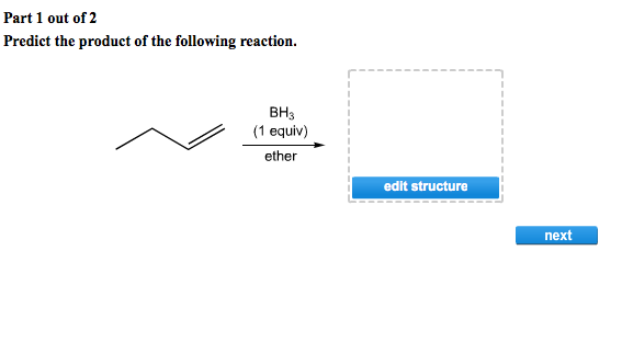 Solved Predict the product of the following reaction. | Chegg.com