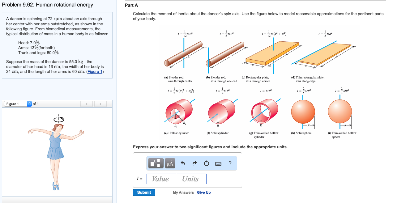 Solved Problem 9.62: Human rotational energy Part A | Chegg.com