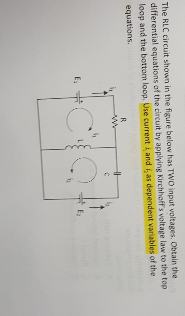 Solved The RLC circuit shown in the figure below has TWO | Chegg.com