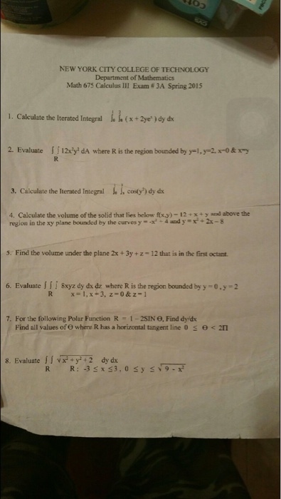 Solved Calculate the Iterated Integral integral_0^1 | Chegg.com