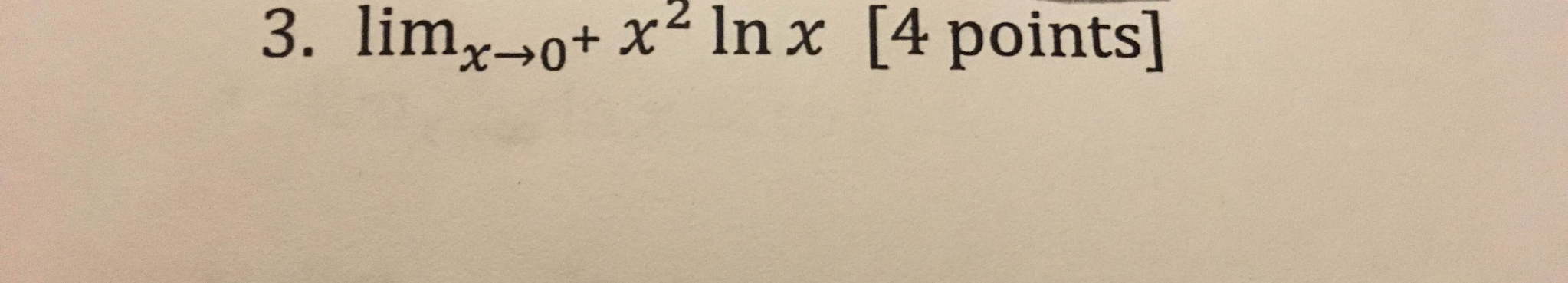 Solved lim_x rightarrow 0 + x^2 ln x | Chegg.com