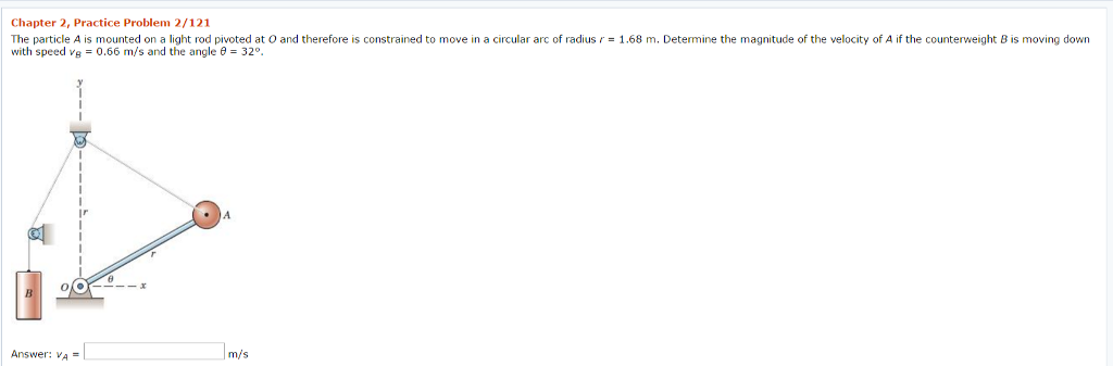 Solved The particle A is mounted on a light rod pivoted at O | Chegg.com