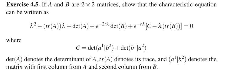 Solved If A and B are 2 x 2 matrices, show that the | Chegg.com
