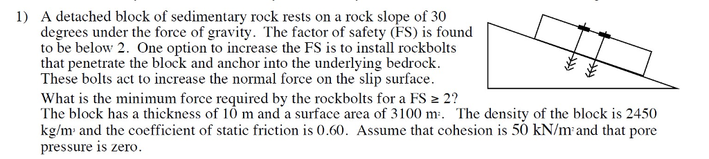 Solved A detached block of sedimentary rock rests on a rock | Chegg.com