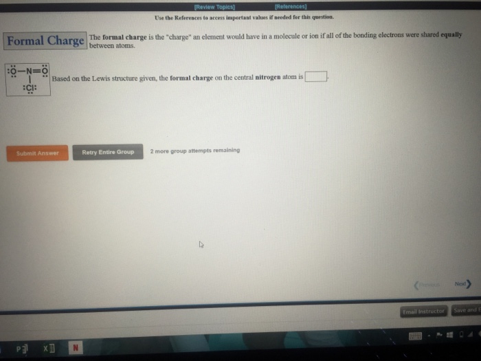 Solved The formal charge is the "charge" an element would | Chegg.com