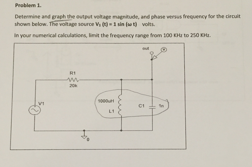 Solved Determine And Graph The Output Voltage Magnitude And
