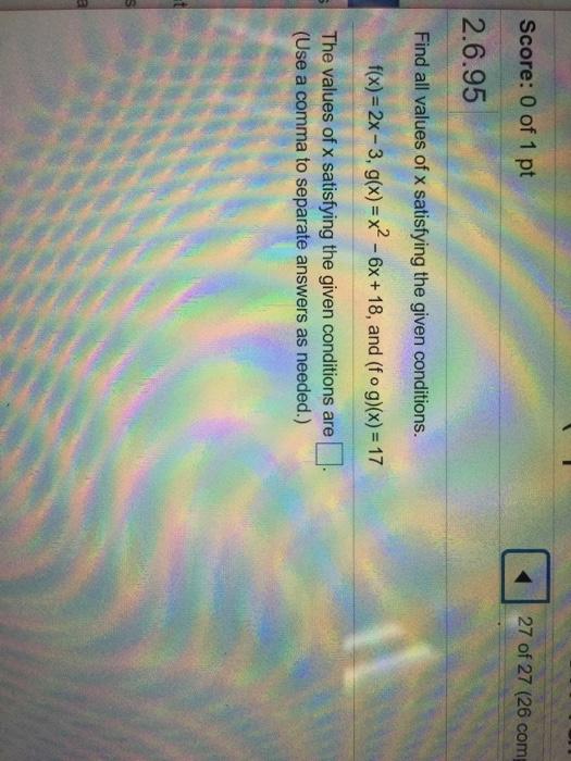 Solved Find all values of x satisfying the given conditions. | Chegg.com