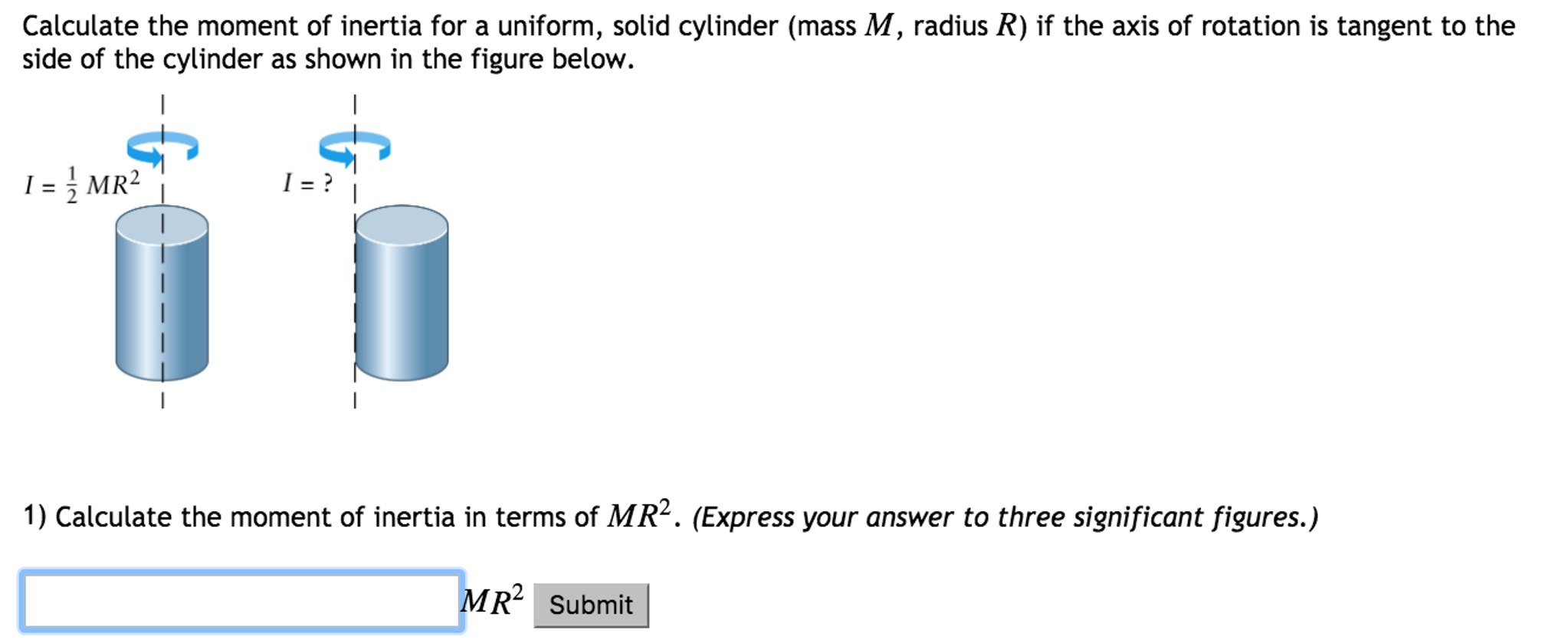 Solved Calculate the moment of inertia for a uniform, solid | Chegg.com