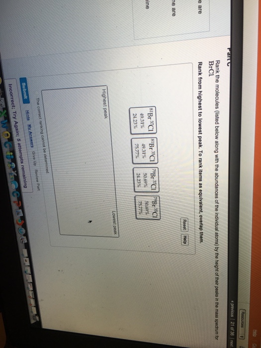 Solved Rank the molecules (listed below along with the | Chegg.com