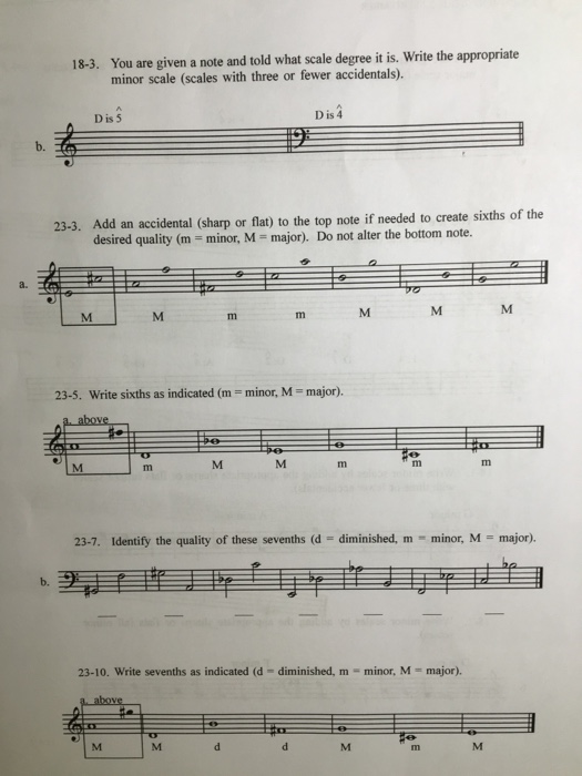 You are given a note and told what scale degree it | Chegg.com