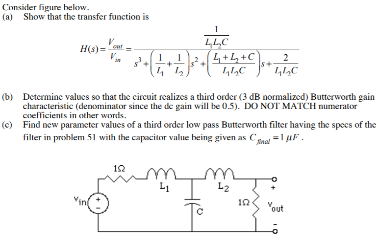 Solved Consider figure below (a) Show that the transfer | Chegg.com