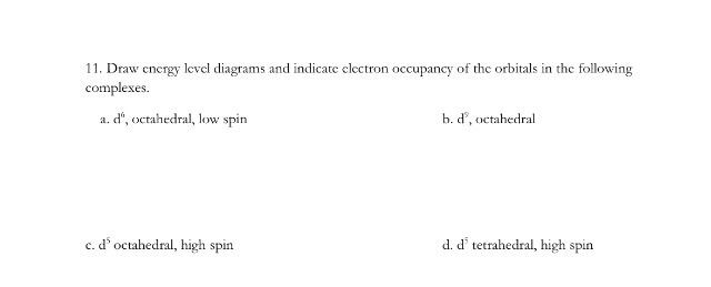 Solved Draw energy level diagrams and indicate electron | Chegg.com