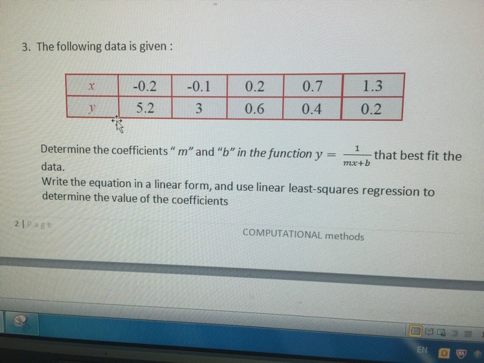 Solved 3. The following data is given: Determine the | Chegg.com Solved 3. The following data is given: Determine the | Chegg.com