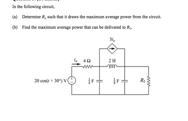 Solved In the following circuit, (a) Determine R, such that | Chegg.com