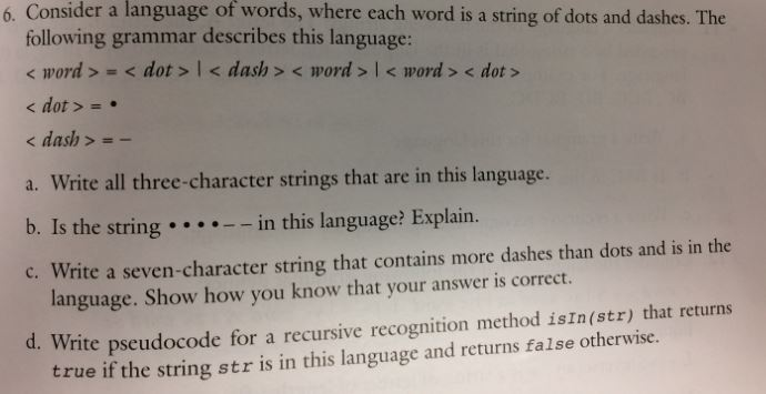 Solved: 6. Consider A Language Of Words, Where Each Word I... | Chegg.com