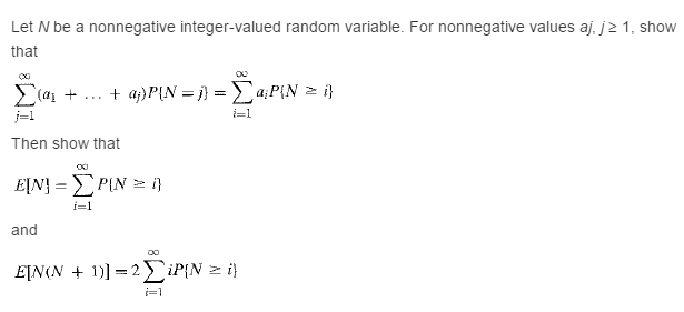Solved Let N be a nonnegative integer-valued random | Chegg.com