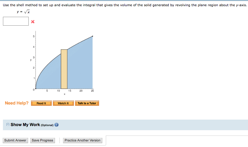 Solved Use the shell method to set up and evaluate the | Chegg.com