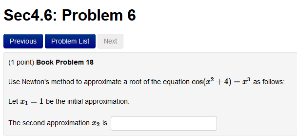 Solved Sec4.6: Problem 6 Previous Problem List Next (1 | Chegg.com