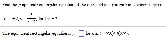 Solved Find the graph and rectangular equation of the curve | Chegg.com