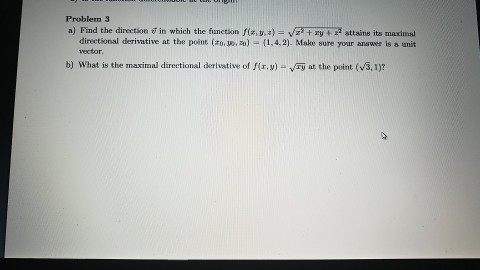 Solved: A) Find The Direction In Which The Function F (x, ... | Chegg.com