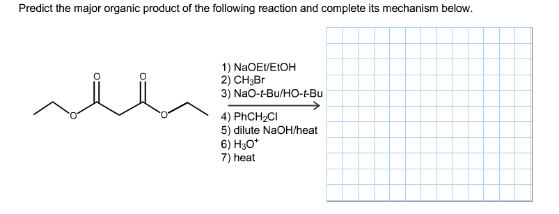 Solved Predict the major organic product of the following | Chegg.com