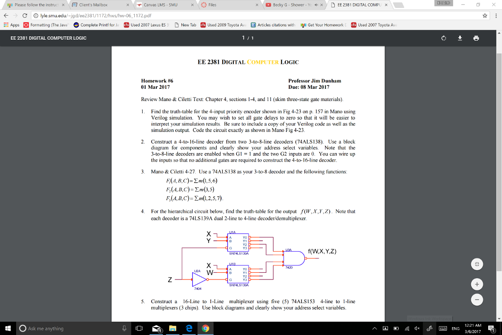 Find the truth-table for the 4-input priority encoder | Chegg.com
