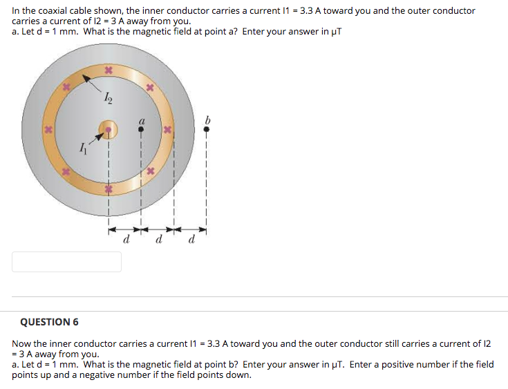 Solved In the coaxial cable shown, the inner conductor | Chegg.com