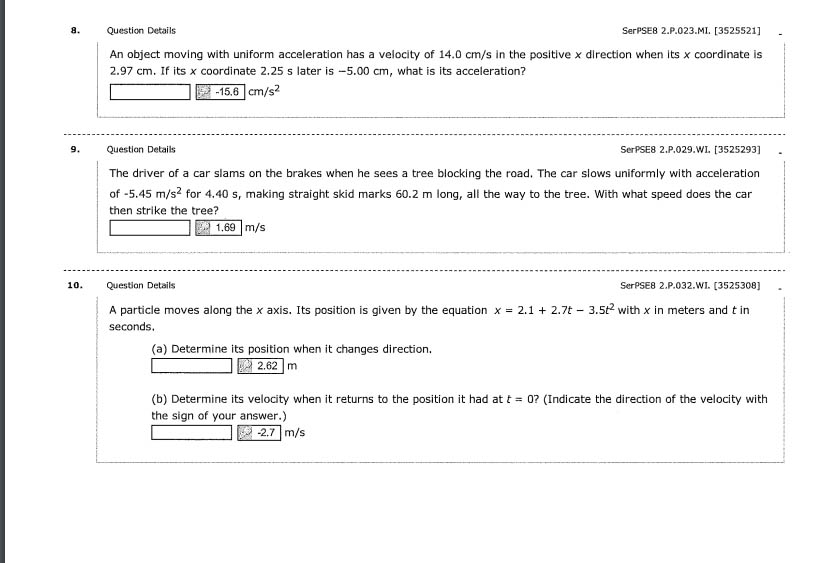 Solved 8. Qestion Details SerPSE8 2.P.023.MI. [3S25521] An | Chegg.com
