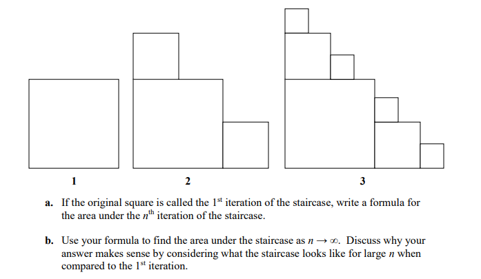 Solved If the original square is called the 1st iteration of | Chegg.com